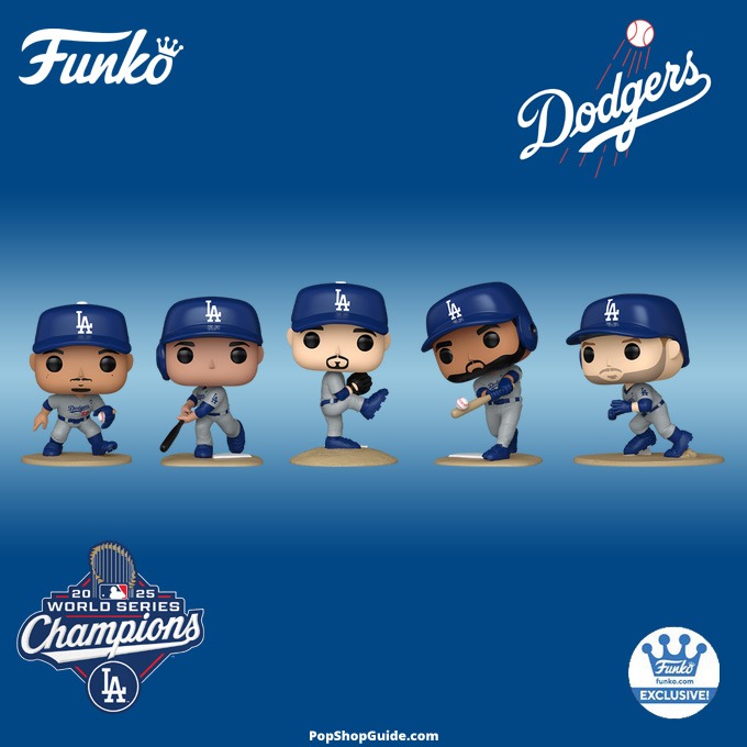 New Los Angeles Dodgers 2025 World Series Champions Funko Pop! 5-Pack